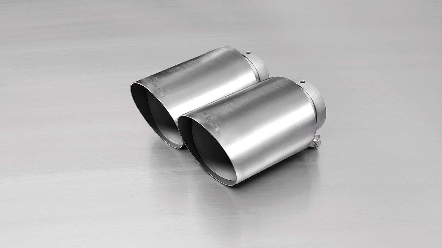 Stainless steel tail pipe set 2 tail pipes Ø 115 mm angled, polished ...