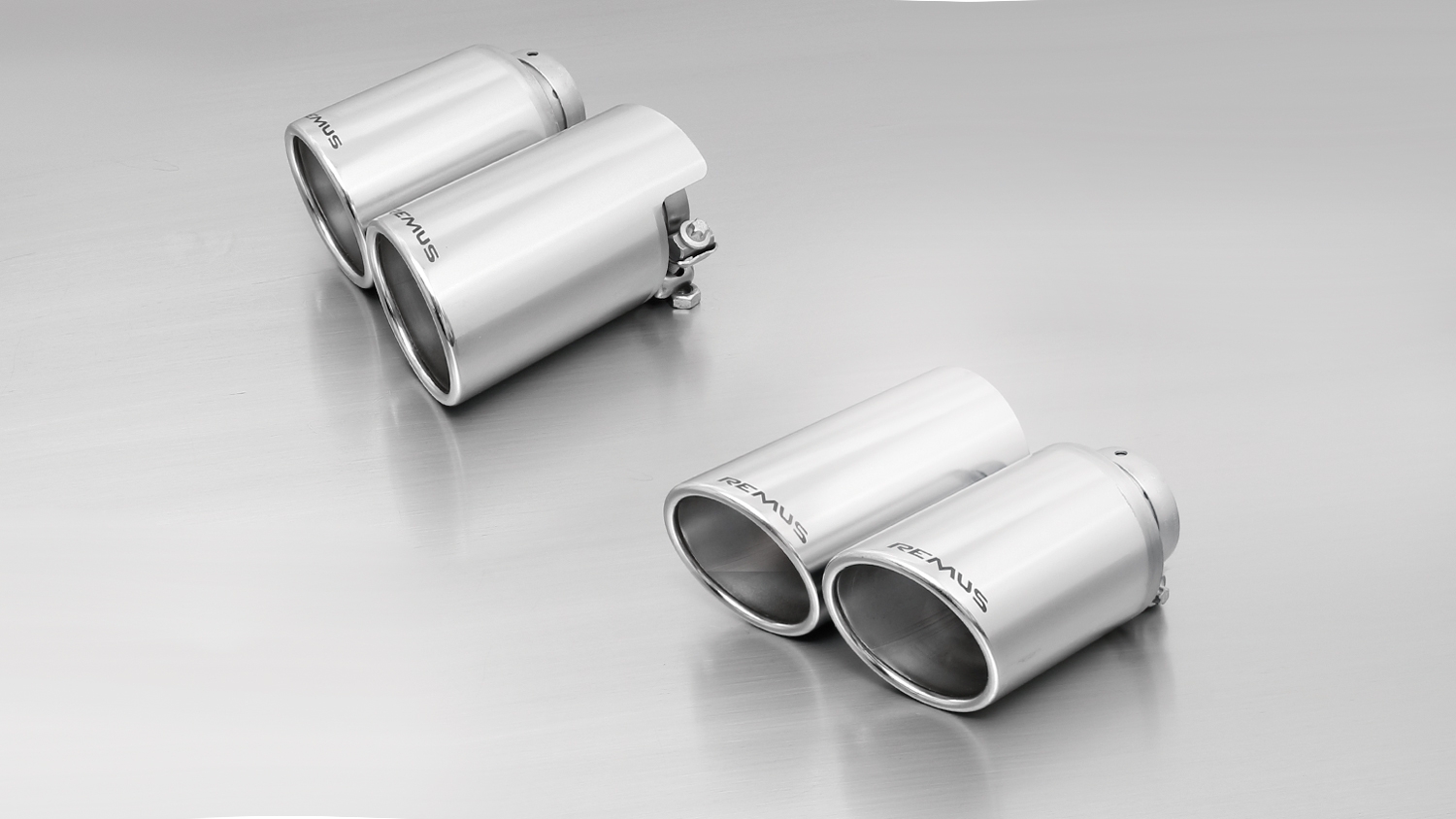 tail pipe set L/R consisting of 4 tail pipes Ø 102 mm angled/angled ...
