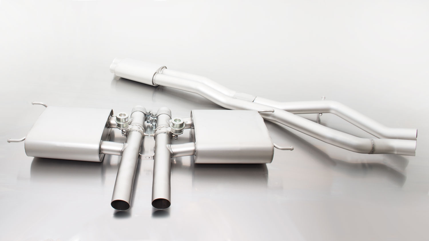 Cat-back system (Selectable tail pipes), with 2 vacuum operated valves ...