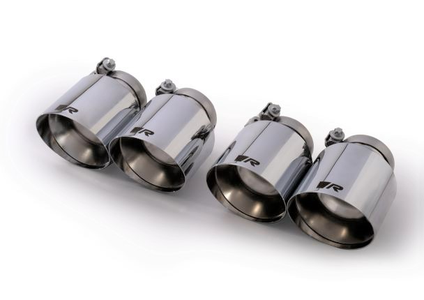 Stainless steel tail pipe set L/R with each 2 tail pipes Ø 102 mm ...