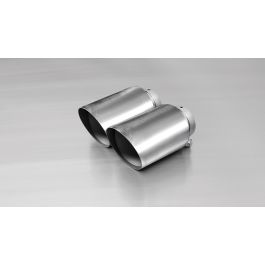 Stainless steel tail pipe set 2 tail pipes Ø 115 mm angled, polished ...