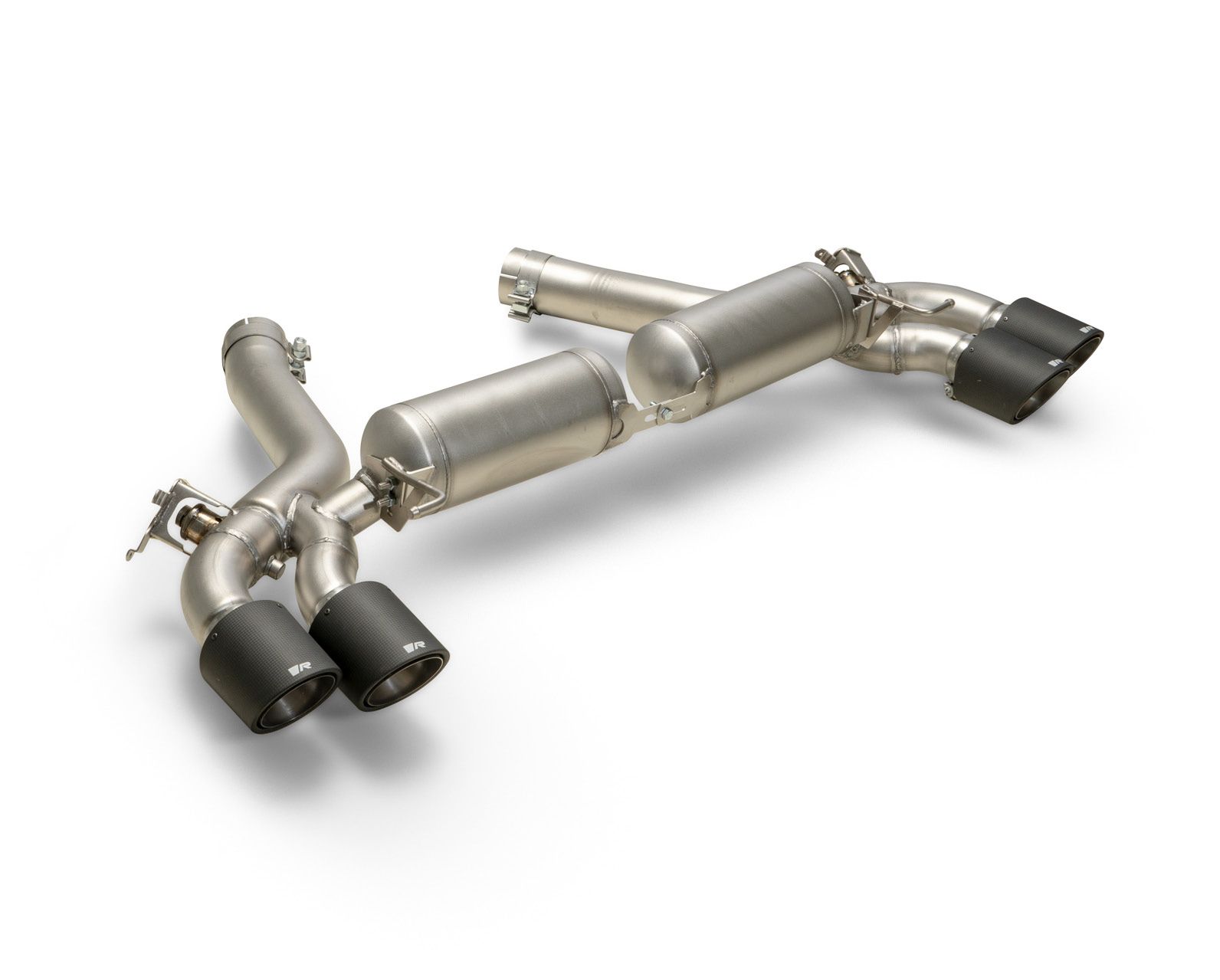 RACING Cat-Back-System L/R, stainless steel with integrated valves for ...