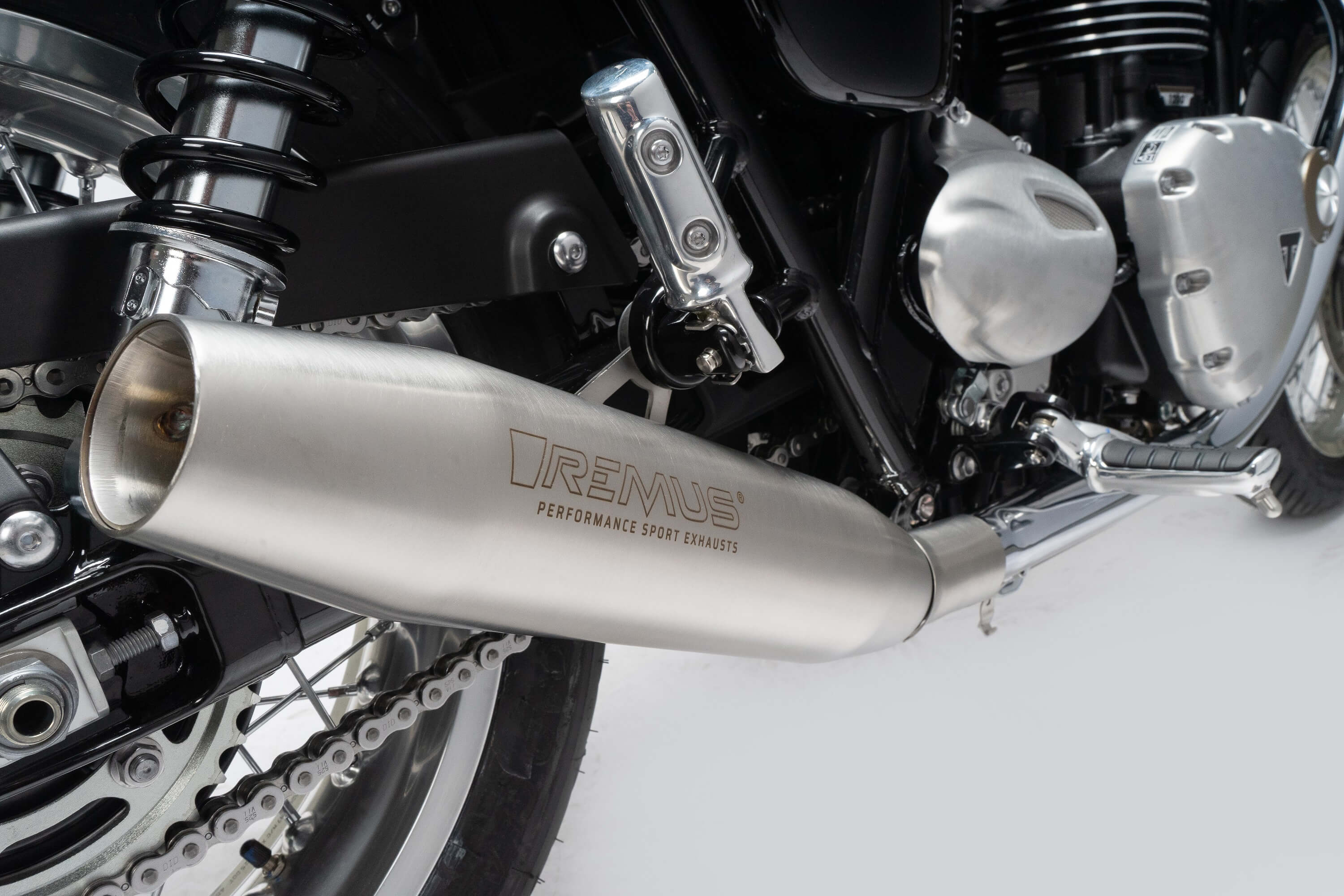 REMUS Slip On Tapered muffler Sport Exhaust Bonneville, left/right Ø 84 ...