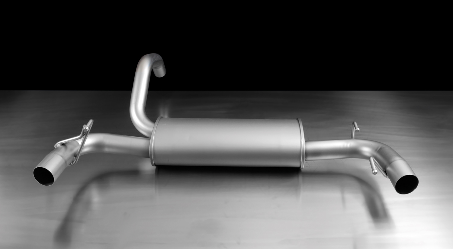 sport exhaust centered for left right system without tail pipes